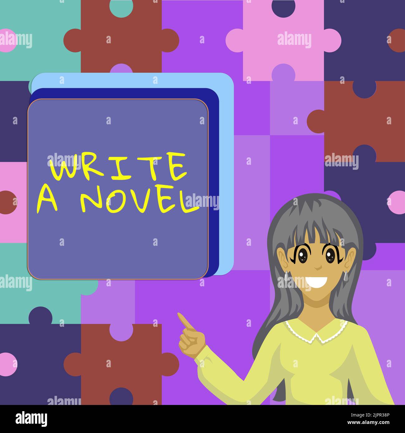 Text showing inspiration Write A Novel, Business concept Be creative ...