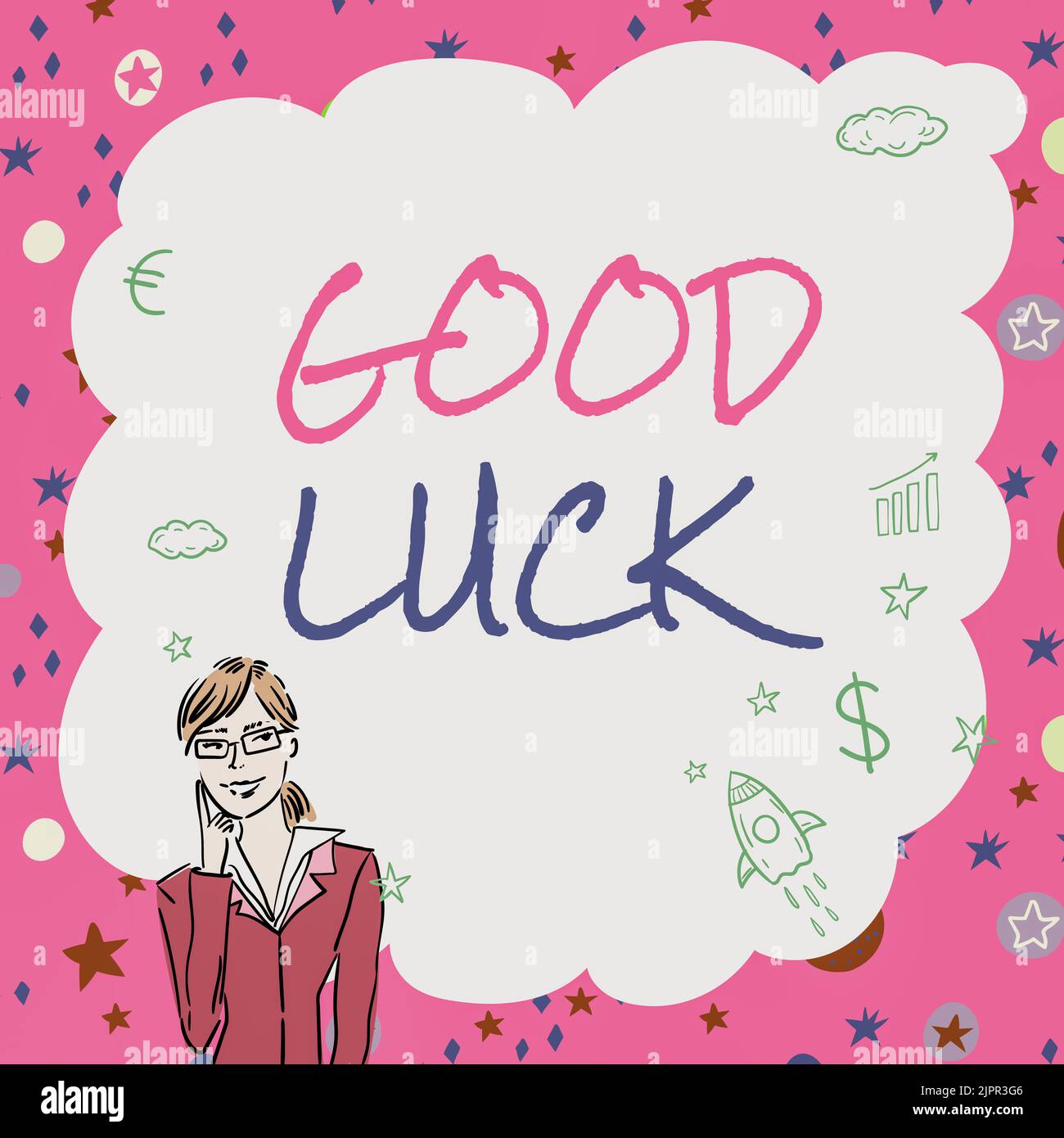 Writing displaying text Good Luck, Conceptual photo A positive fortune ...