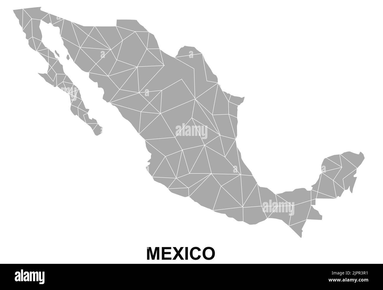 Map of Mexico isolated on a white background. 3d rendering Stock Photo ...