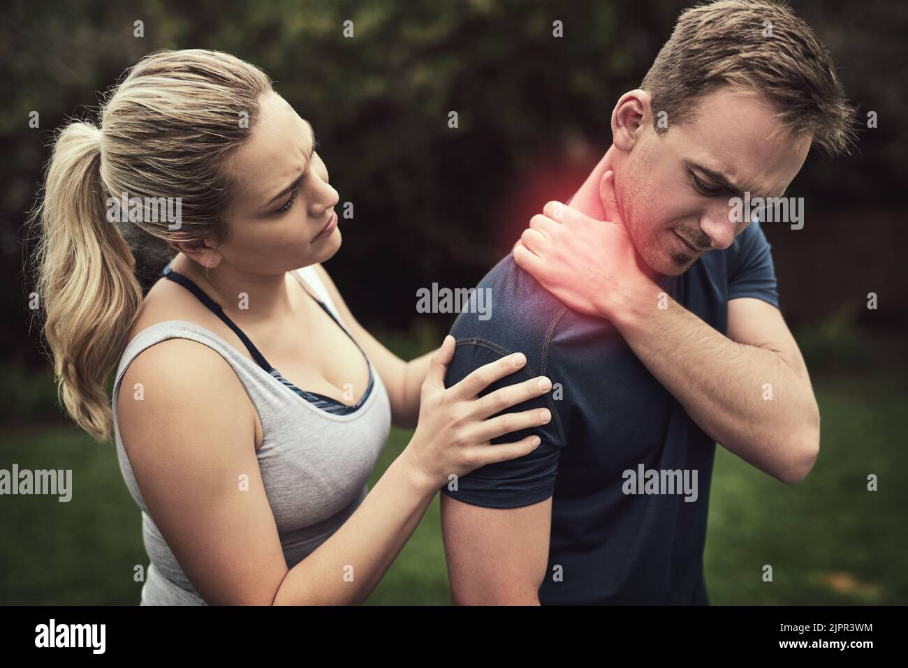 His body has taken a toll. a young man suffering from a neck injury ...