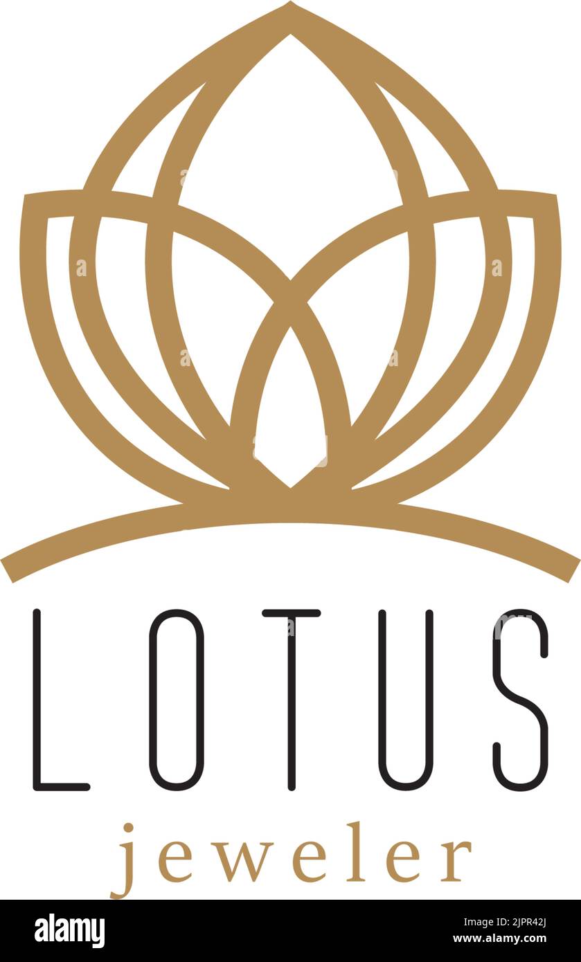 lotus logo emblem, decoration floral symbol Stock Vector Image & Art ...