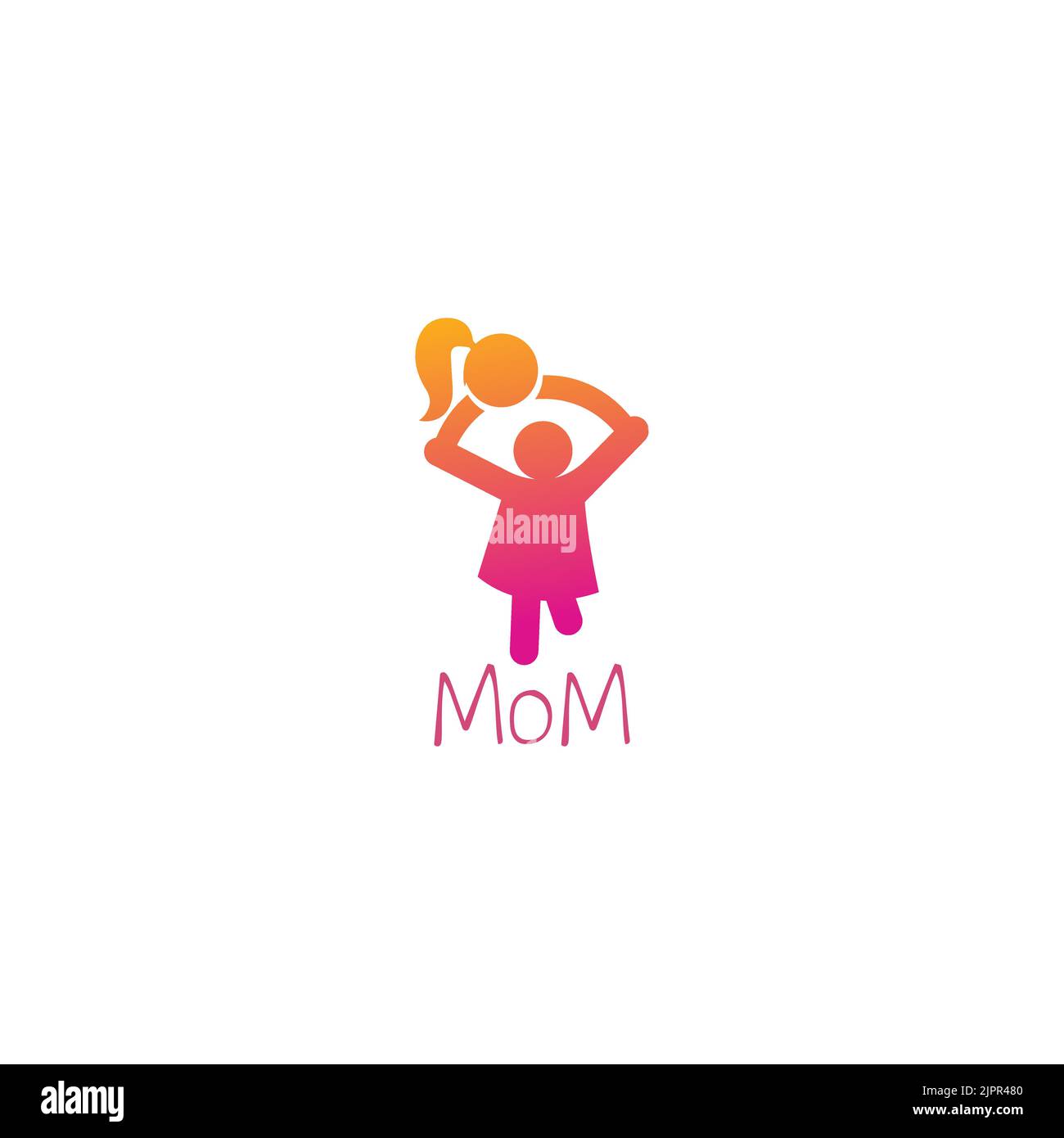 mom symbol mother-child logo happy family logo Stock Vector Image & Art ...