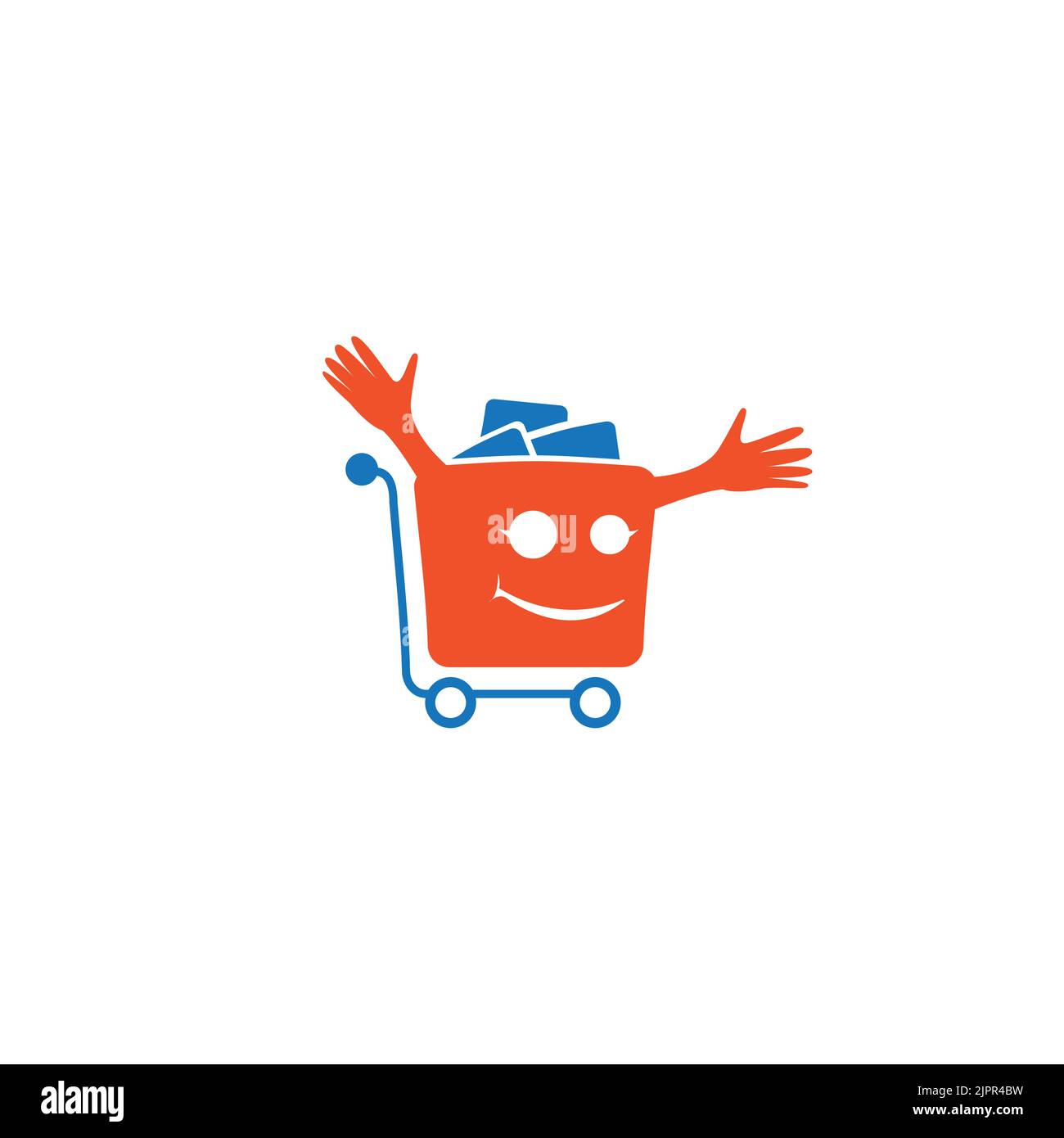 cute shopping cart logo mascot Stock Vector Image & Art - Alamy