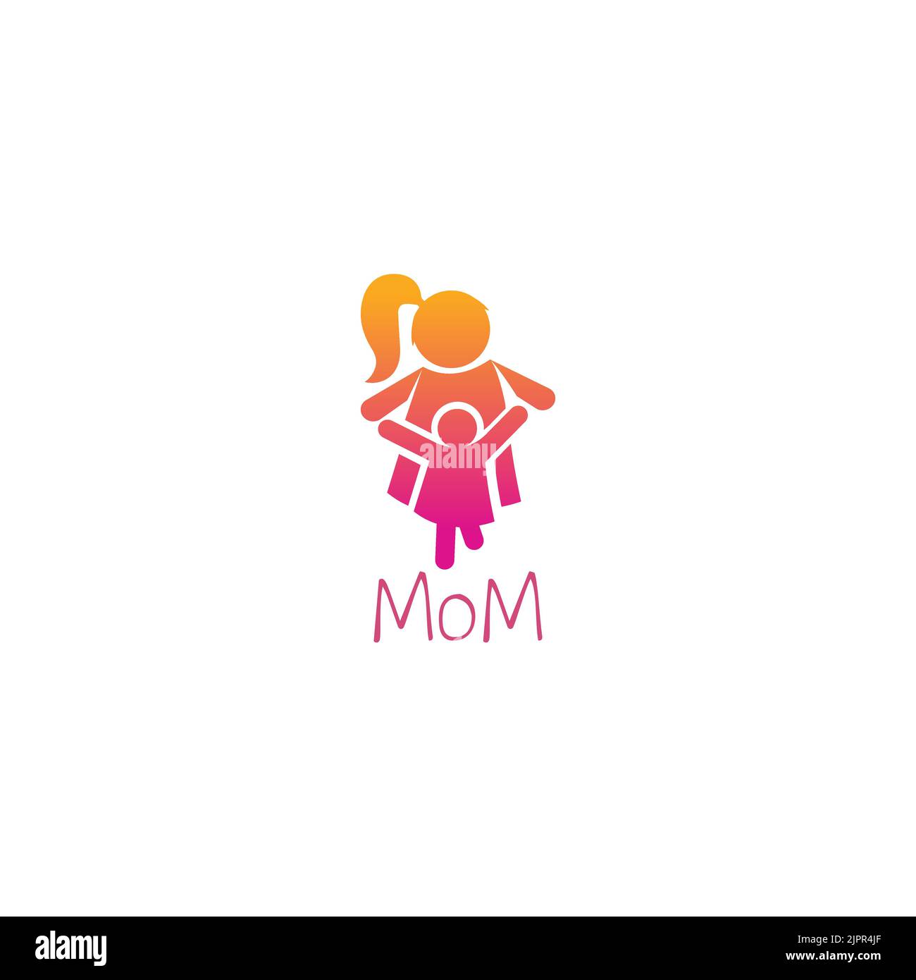mom symbol mother-child logo happy family logo Stock Vector Image & Art ...