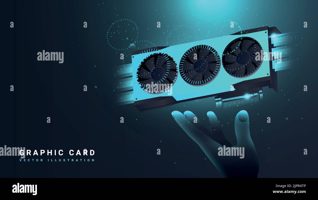 Graphic card in hand Stock Vector Image & Art - Alamy
