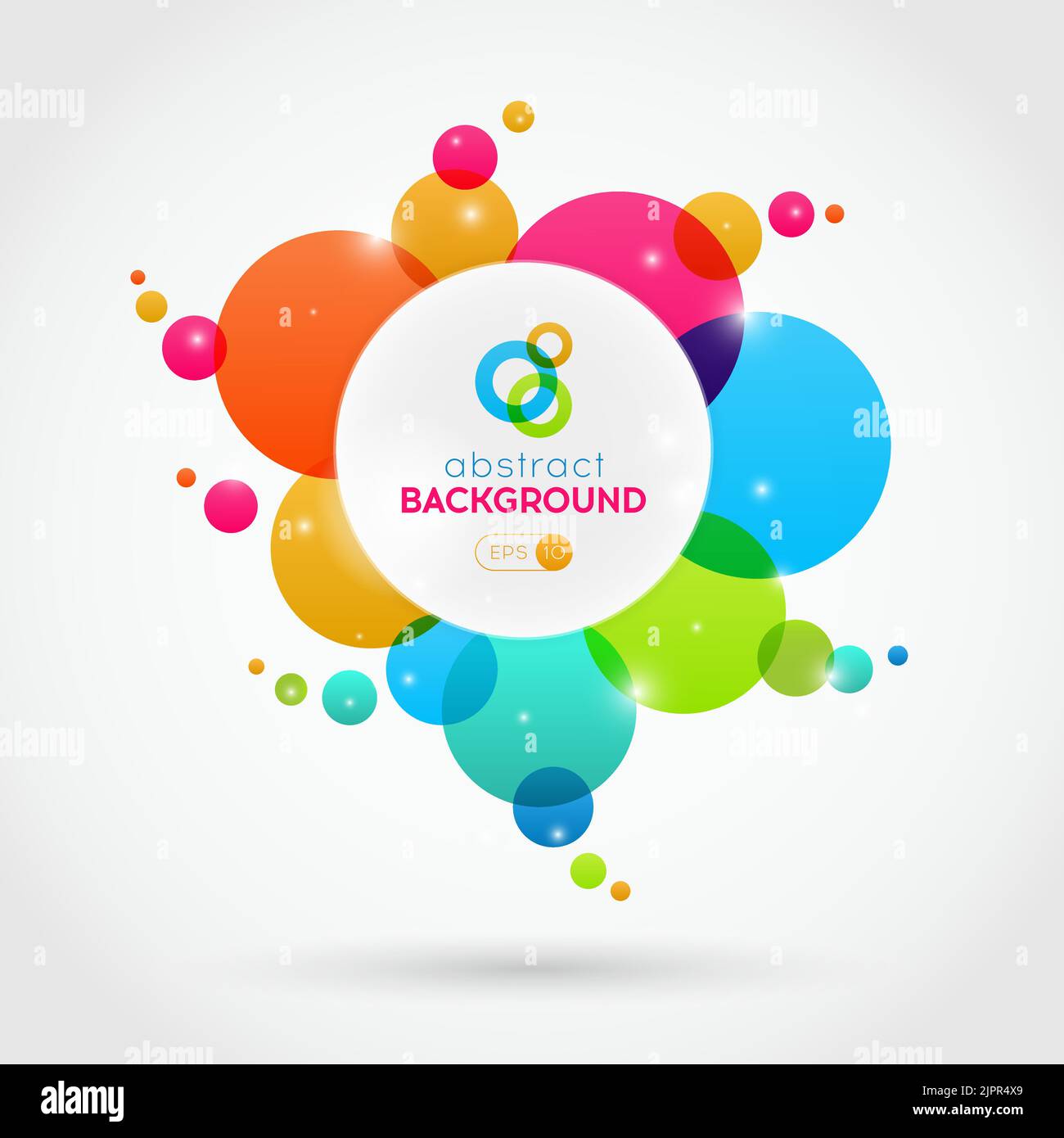 Modern abstract vector colorful circles background Stock Vector Image ...