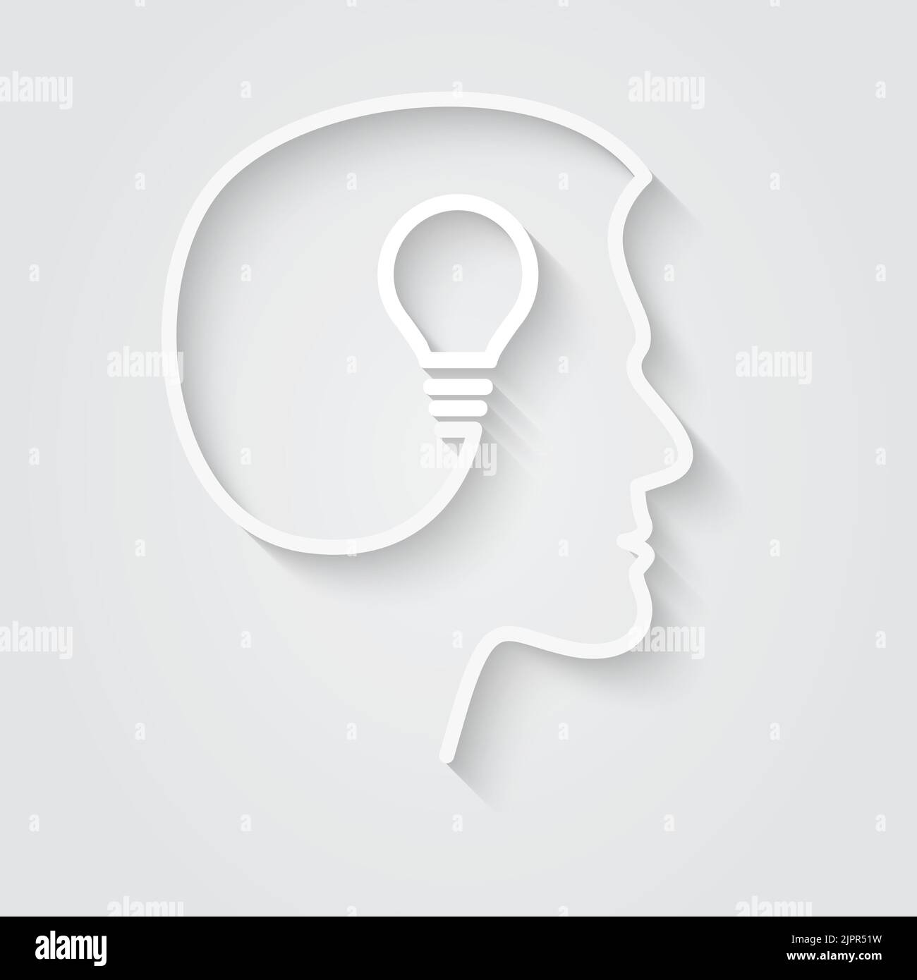 Person thinking lightbulb Stock Vector Images - Alamy