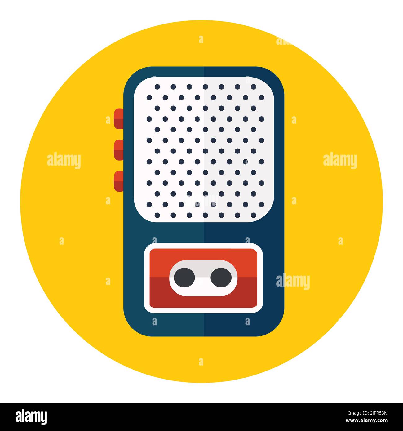 Voice recorder icon. Compact audio recorder. Dictaphone icon ...