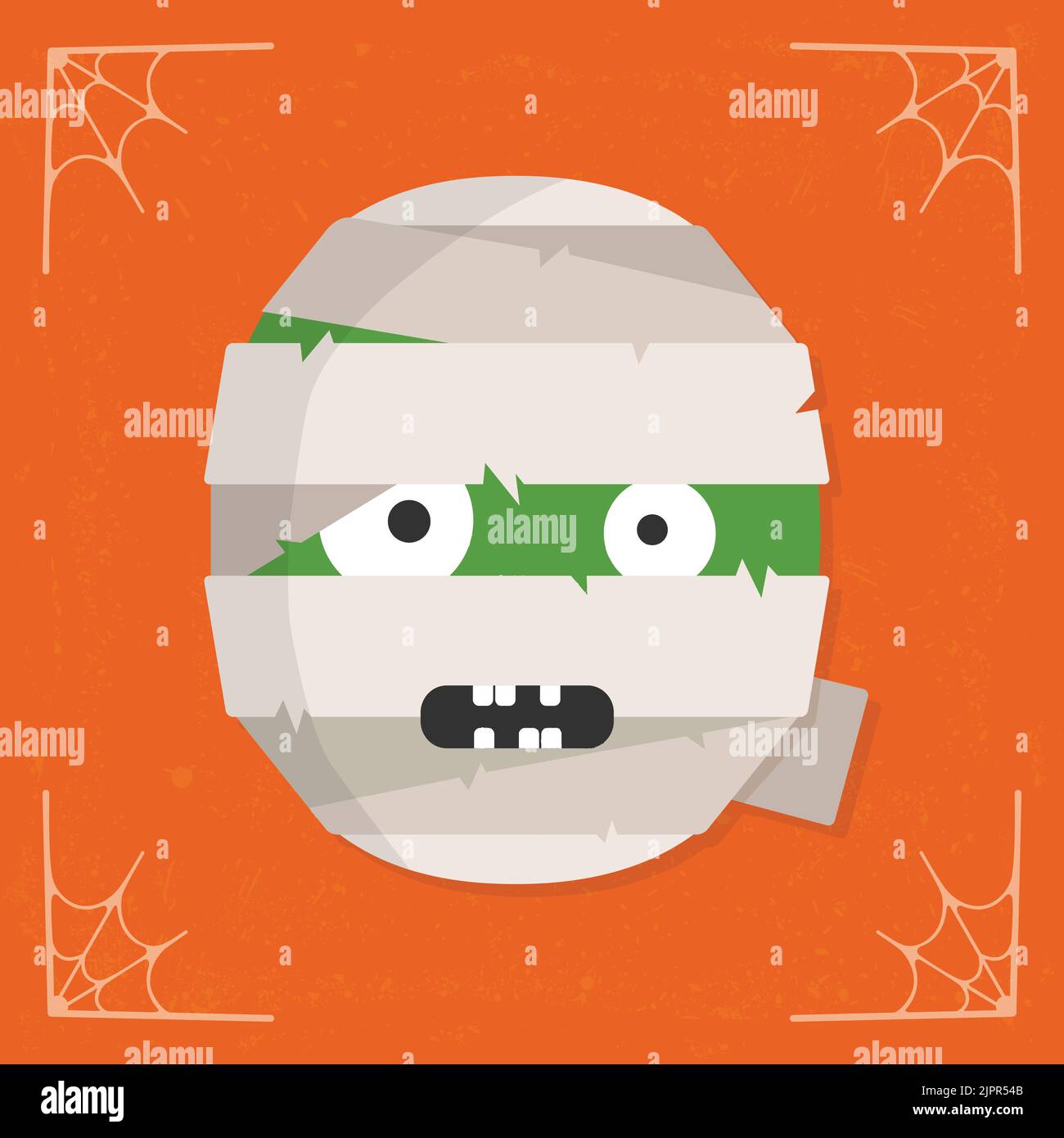 Mummy icon. Cartoon angry mummy monster character head. Halloween ...