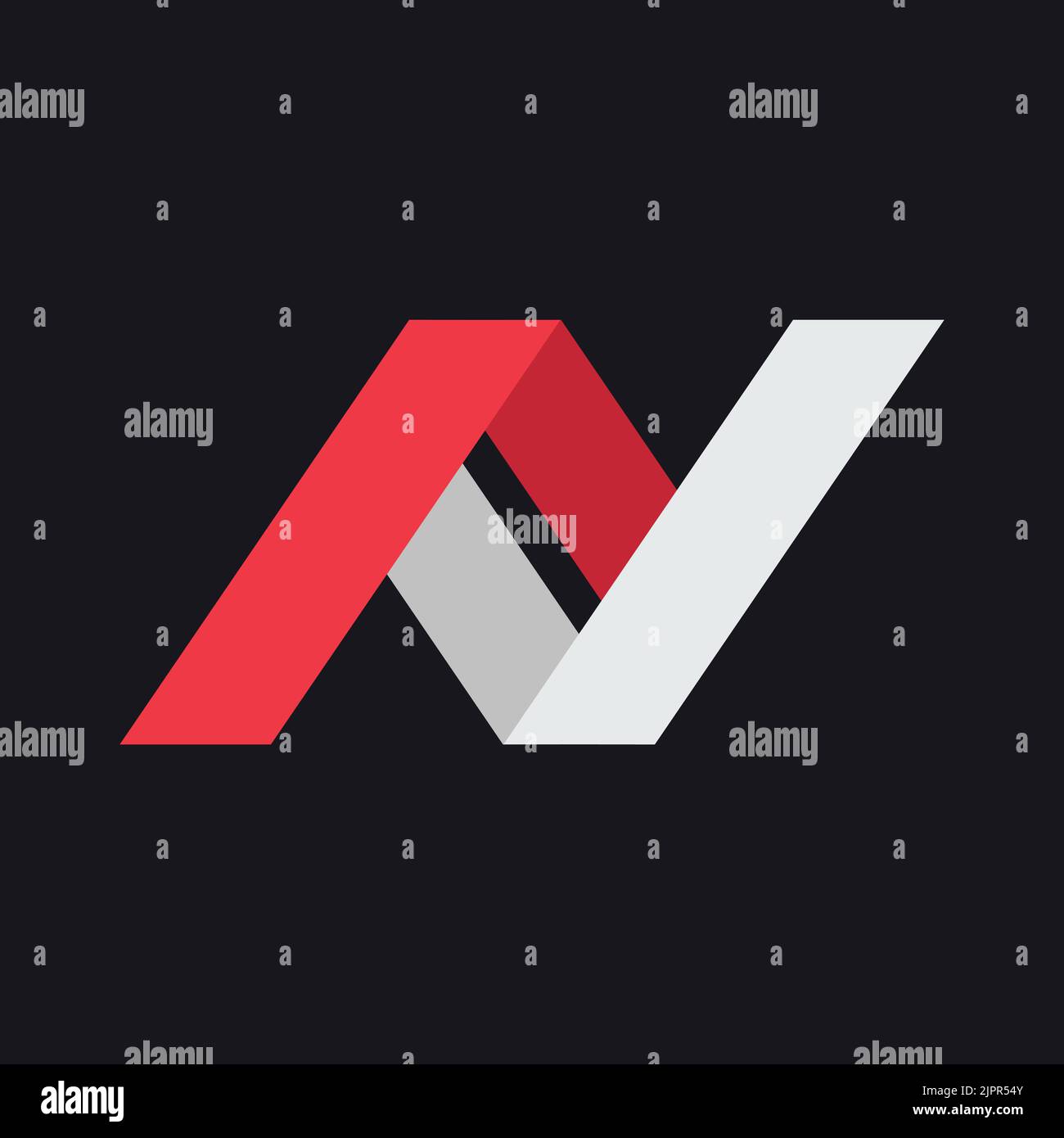 N letter logo design template. Graphic alphabet symbol for corporate ...