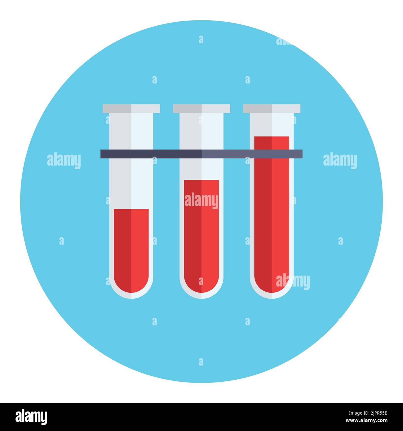 Analysis flasks icon. Blood test bottles. Lab equipments. Test tubes ...