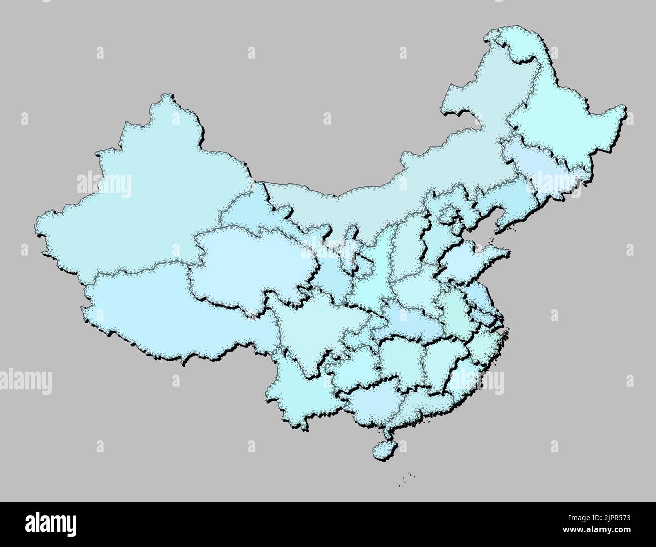 Map of China with states isolated Stock Vector Image & Art - Alamy