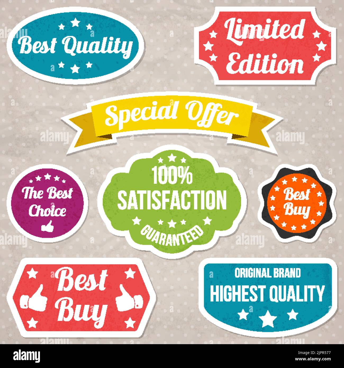 Ribbon stickers hi-res stock photography and images - Alamy