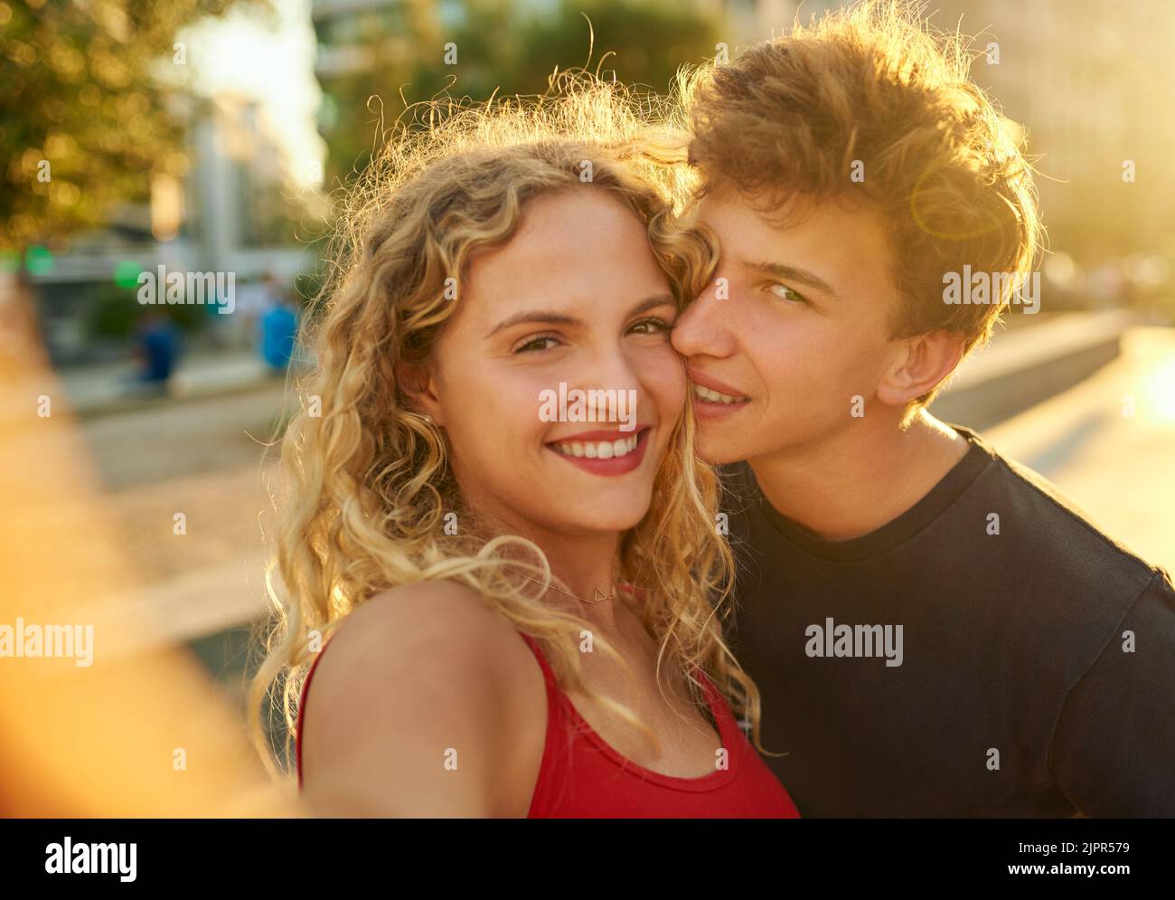 Were An Inner City Couple Cropped Portrait Of An Affectionate Young