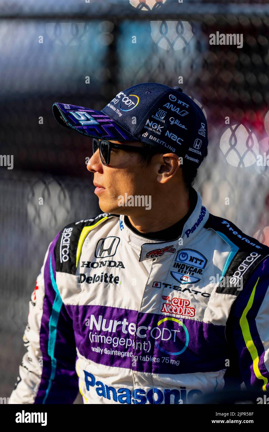 Madison, IL, USA. 19th Aug, 2022. TAKUMA SATO (51) of Tokyo, Japan ...