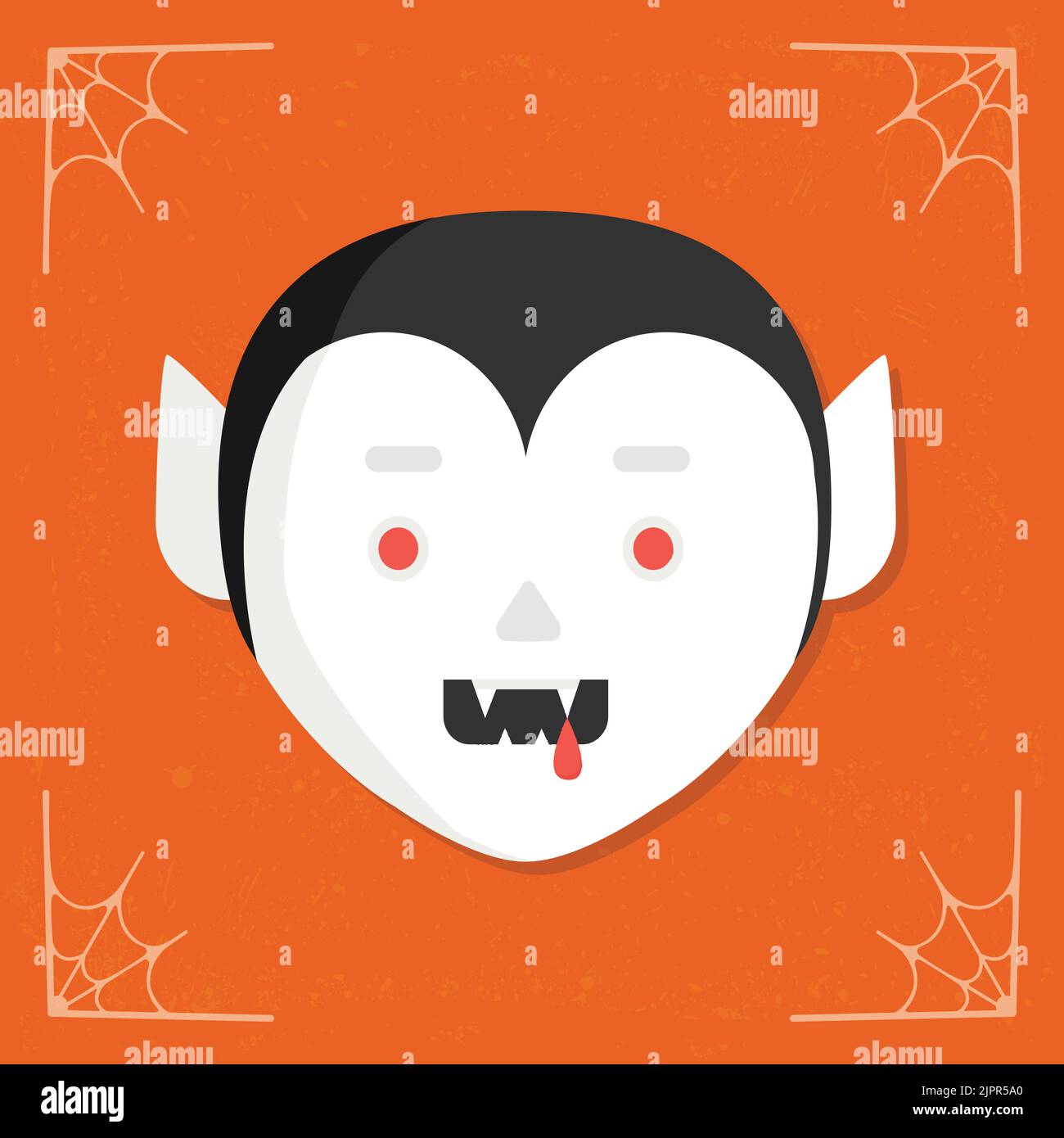 Vampire icon. Cute cartoon spooky vampire character head. Count Dracula ...