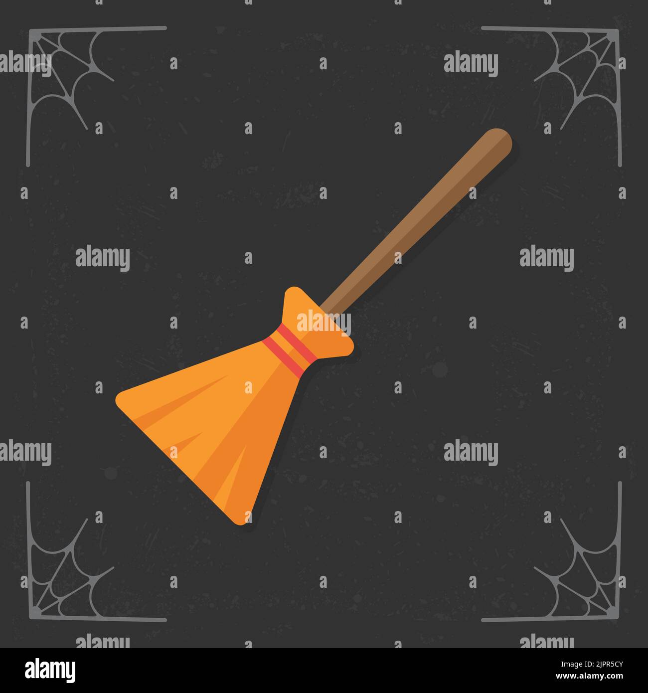 Broom icon. Cartoon witch broom. Wizard besom icon. Halloween ...