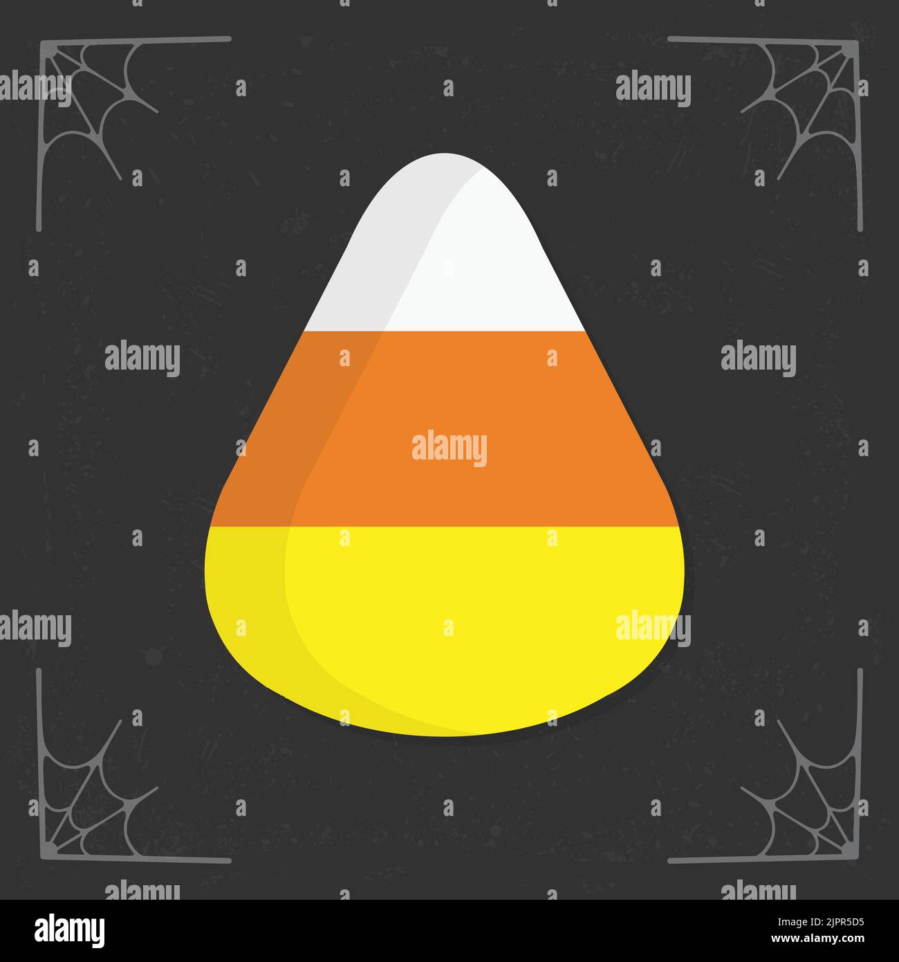 Candy Corn icon. Simple cute sweet candy flat icon. Halloween illustration isolated on stylized ...