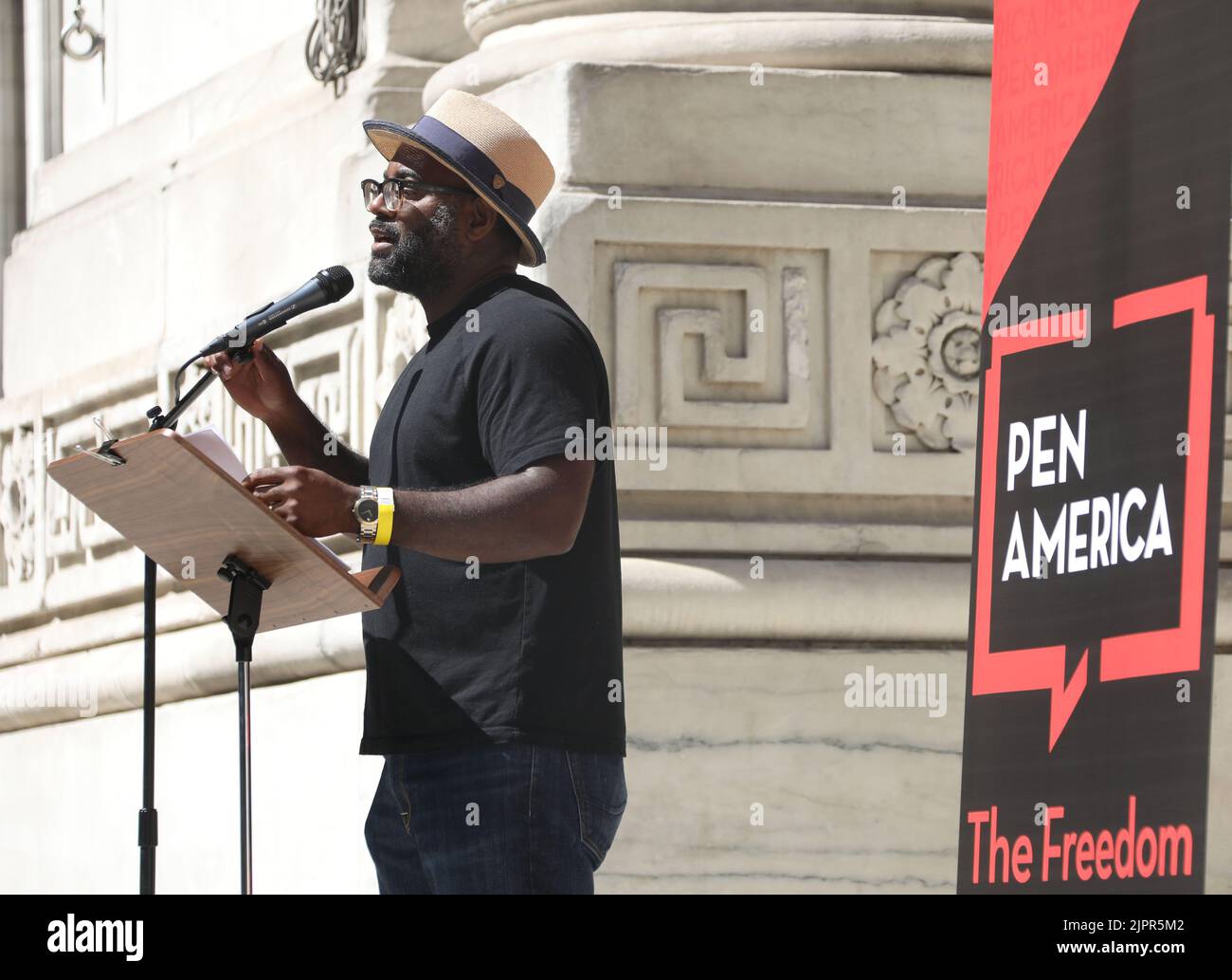 New York, New York, USA. 19th Aug, 2022. Author REGINALD DWAYNE BETTS ...