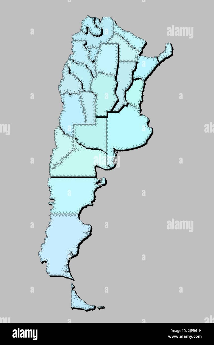 Map of Argentina with states isolated Stock Vector Image & Art - Alamy