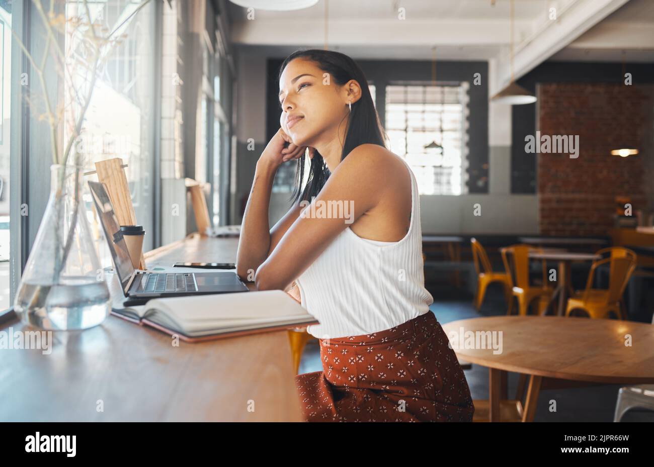 Google laptop woman hi-res stock photography and images - Alamy