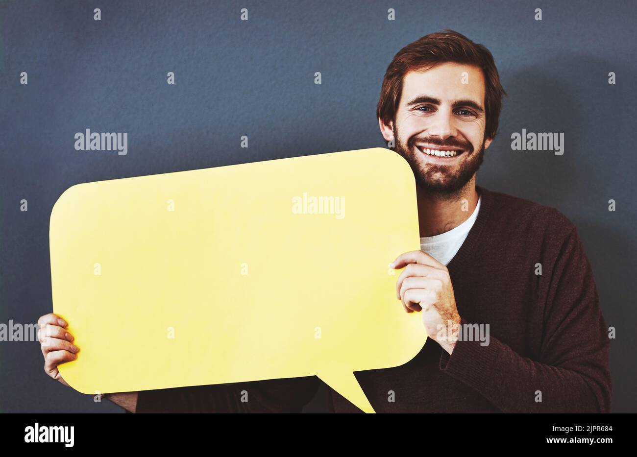 Get your thoughts out there for everyone to see. Studio portrait of a ...