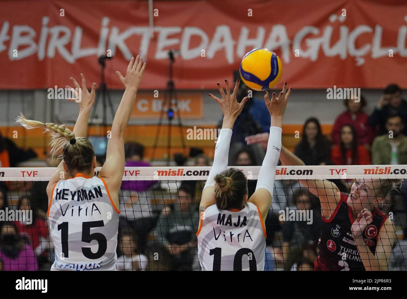 ISTANBUL, TURKEY - MAY 03, 2022: Laura Heyrman and Maja Ognjenovic in ...