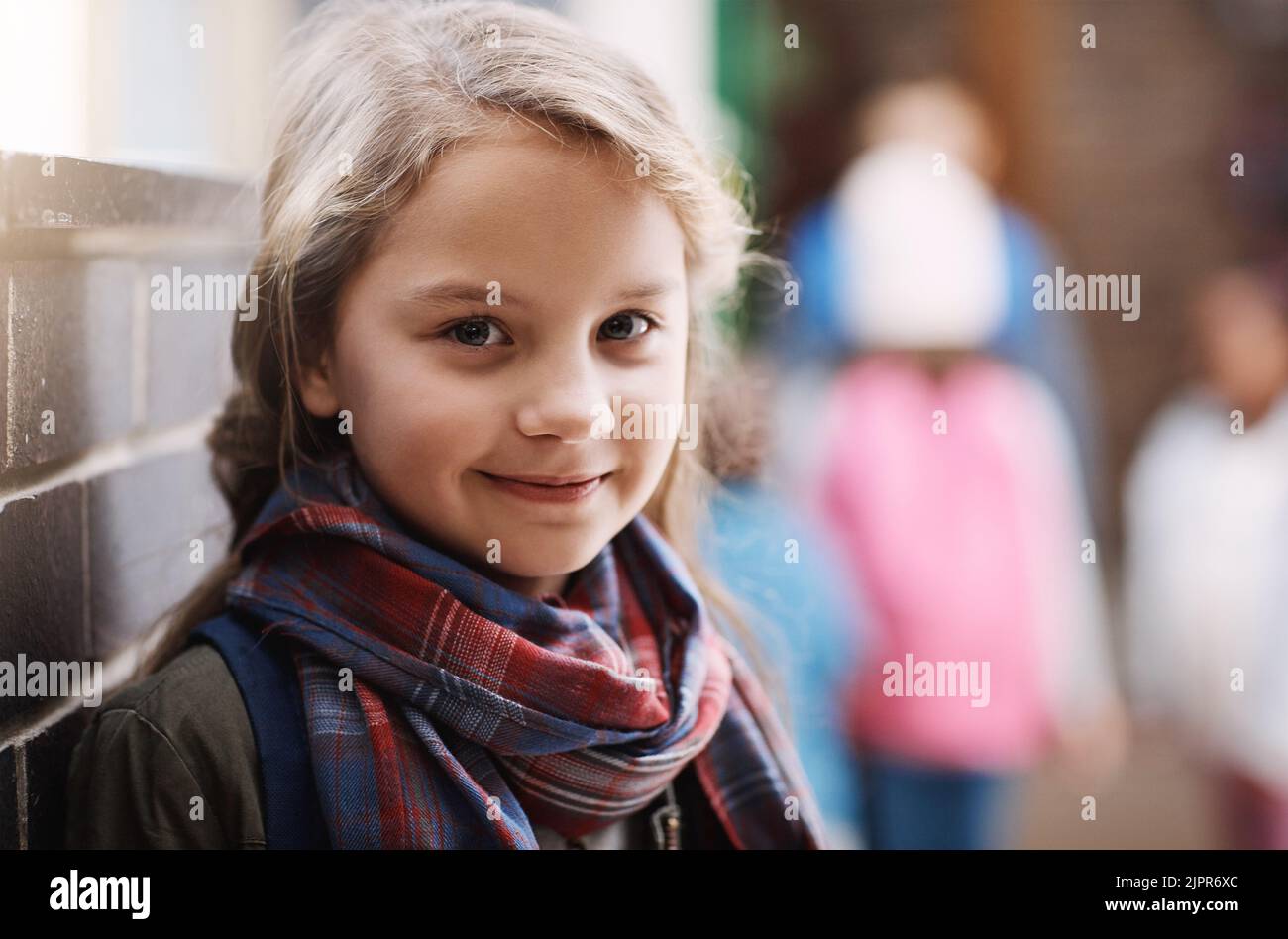 Shes ready for the next class. Cropped portrait of an elementary school ...