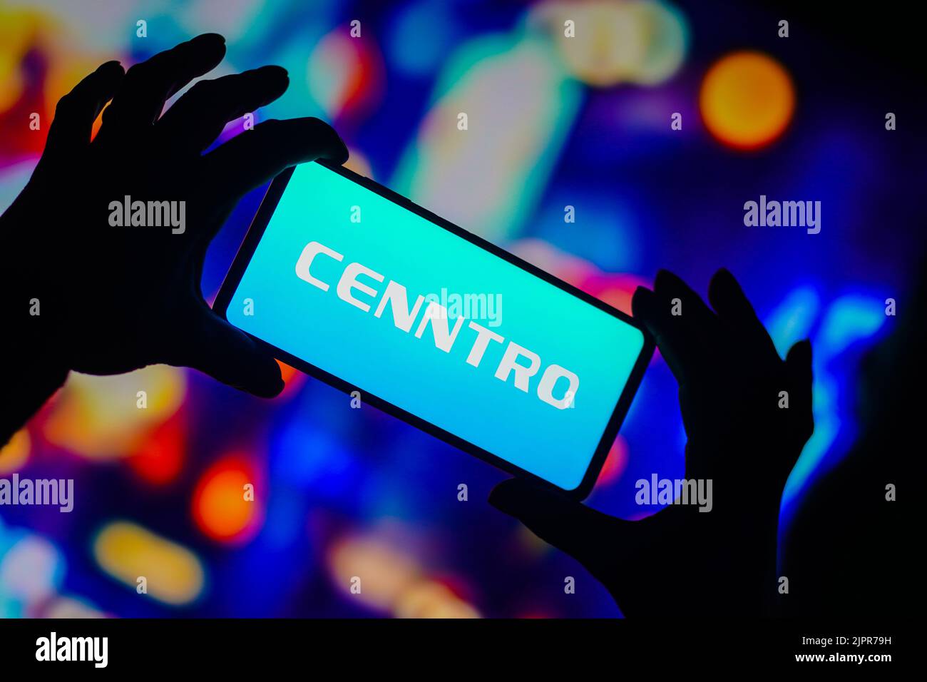 In this photo illustration, the Cenntro Electric Group logo is ...