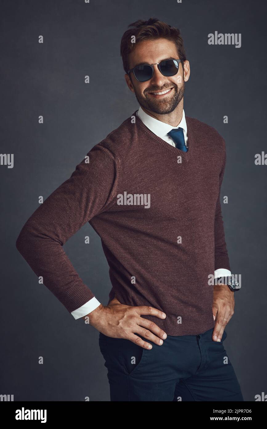 Modern style for the modern man. Studio portrait of a stylishly dressed ...