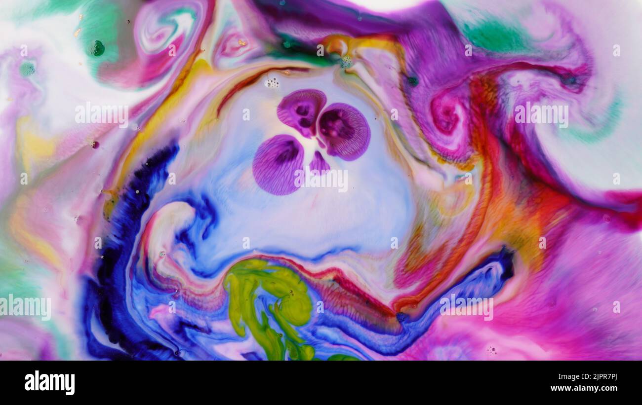 Abstract colors, backgrounds and textures. Oil coloring in milk ...