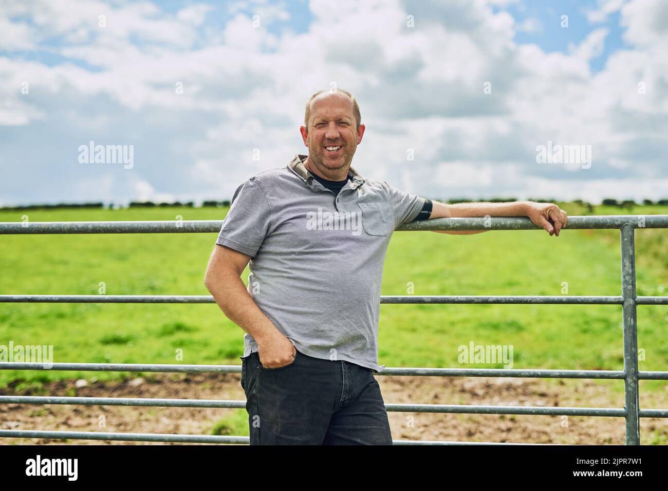 The proud owner of my very own farm. Cropped portrait of a male farmer ...