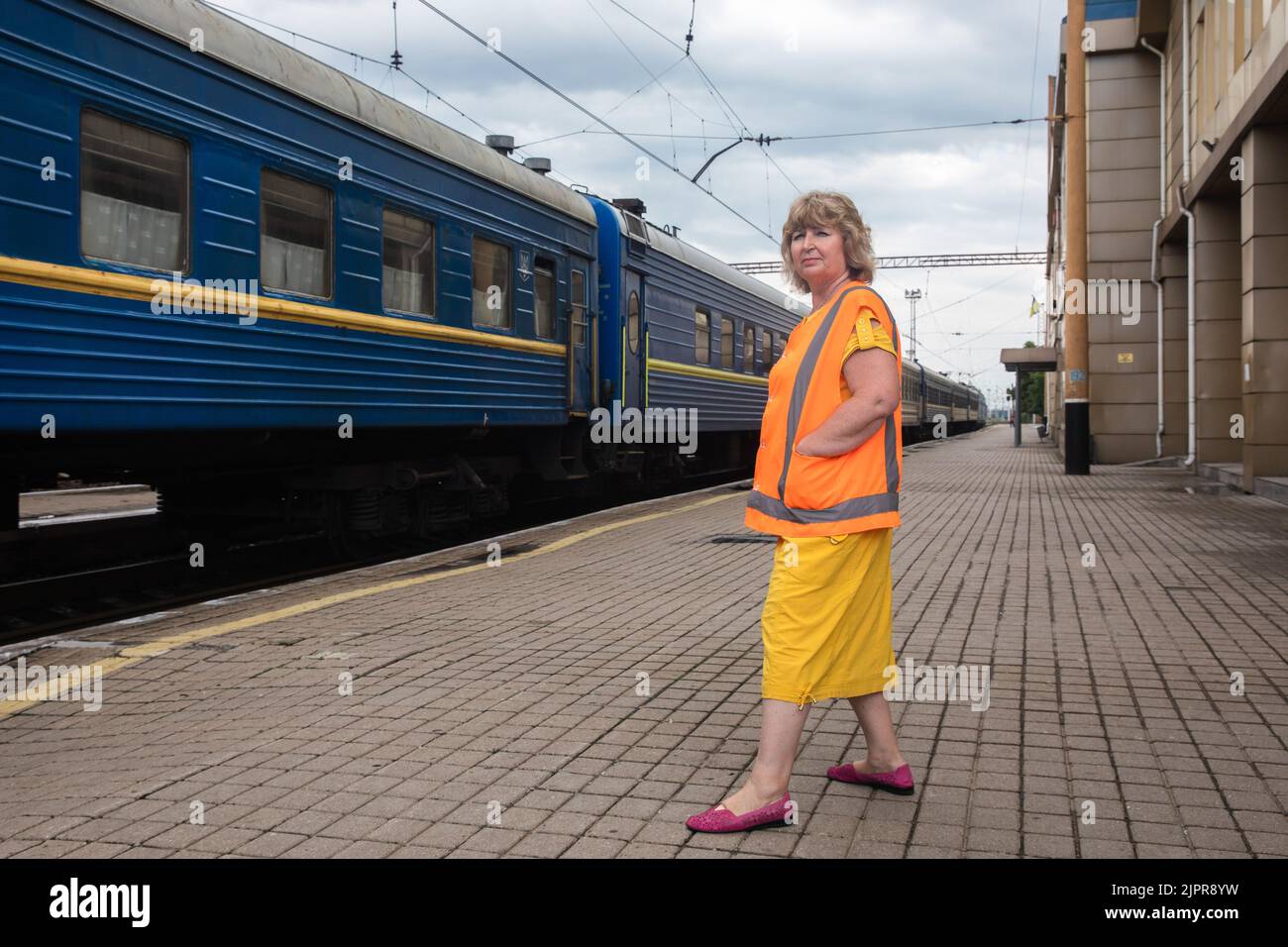 Russian female train conductor hi-res stock photography and images - Alamy