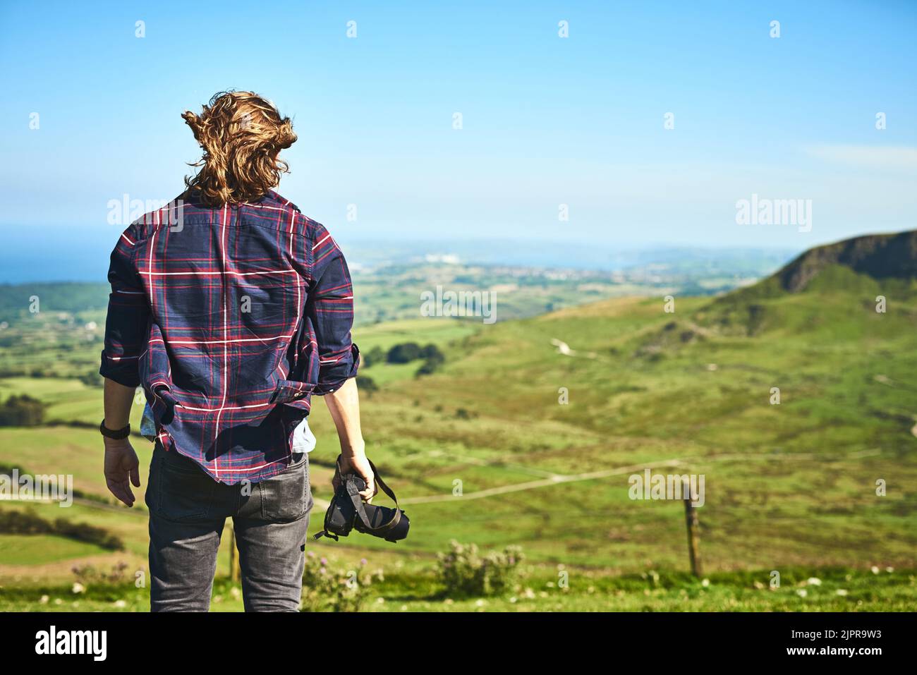 Cropped view man looking camera hi-res stock photography and images - Alamy