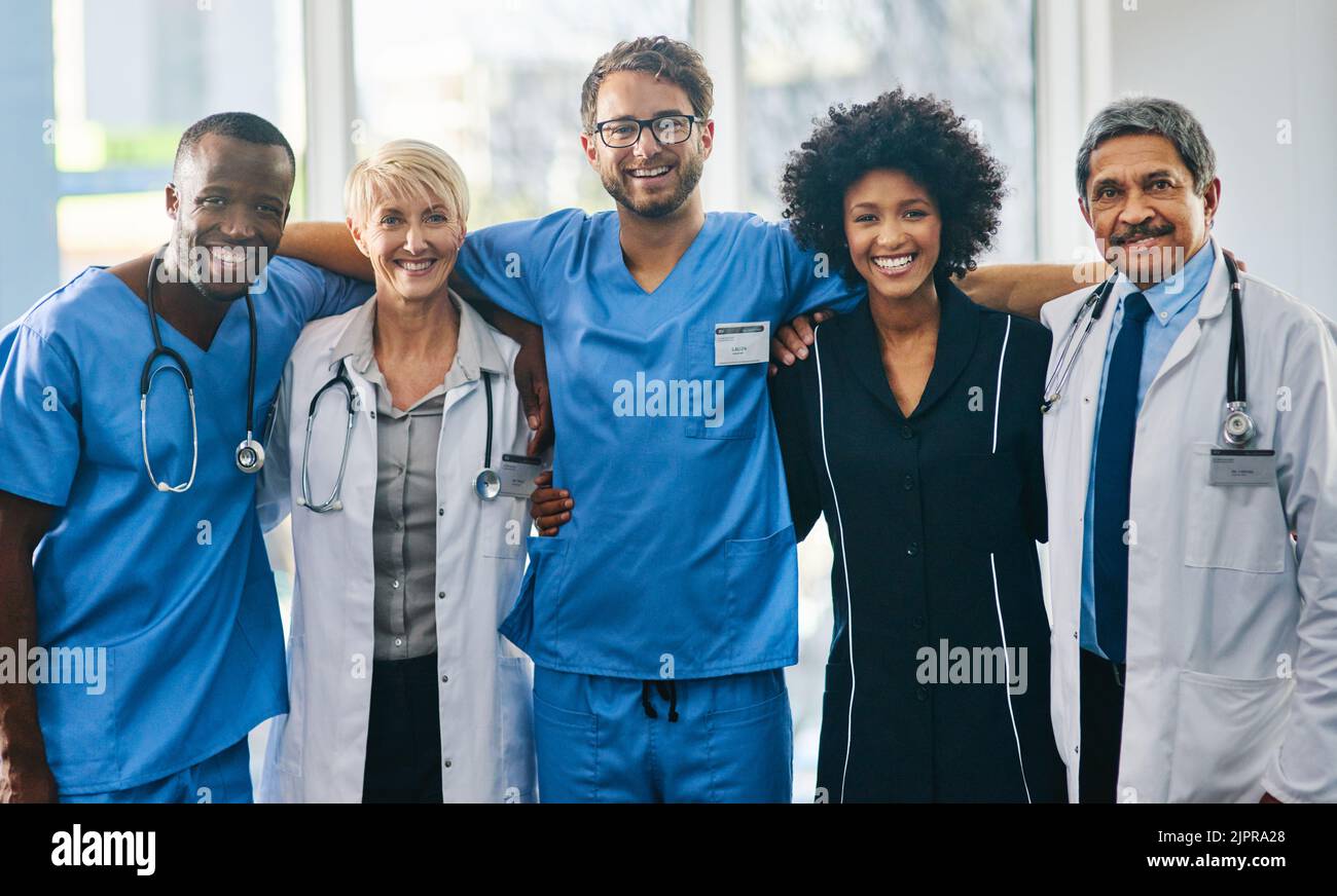 The kind of camaraderie youd want in a medical team. Portrait of a ...