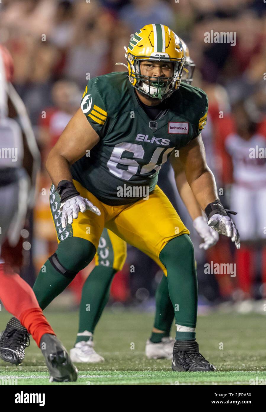 Ottawa, Canada. 19 Aug 2022. Tomas Jack-Kurdyla (64) of the Edmonton ...