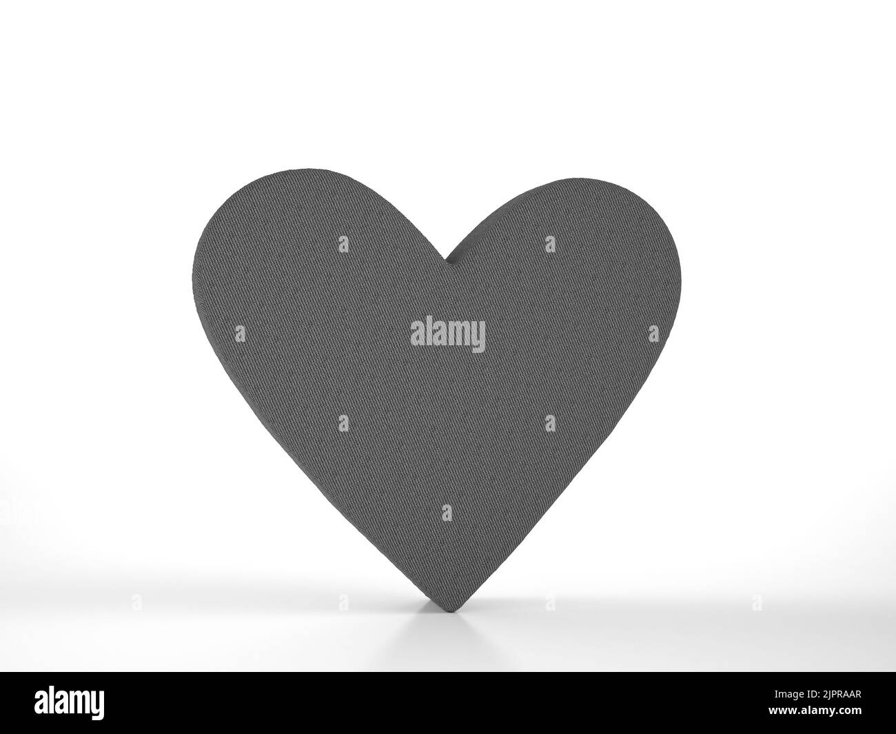 Knitted heart symbol on a white background. 3d illustration Stock Photo ...