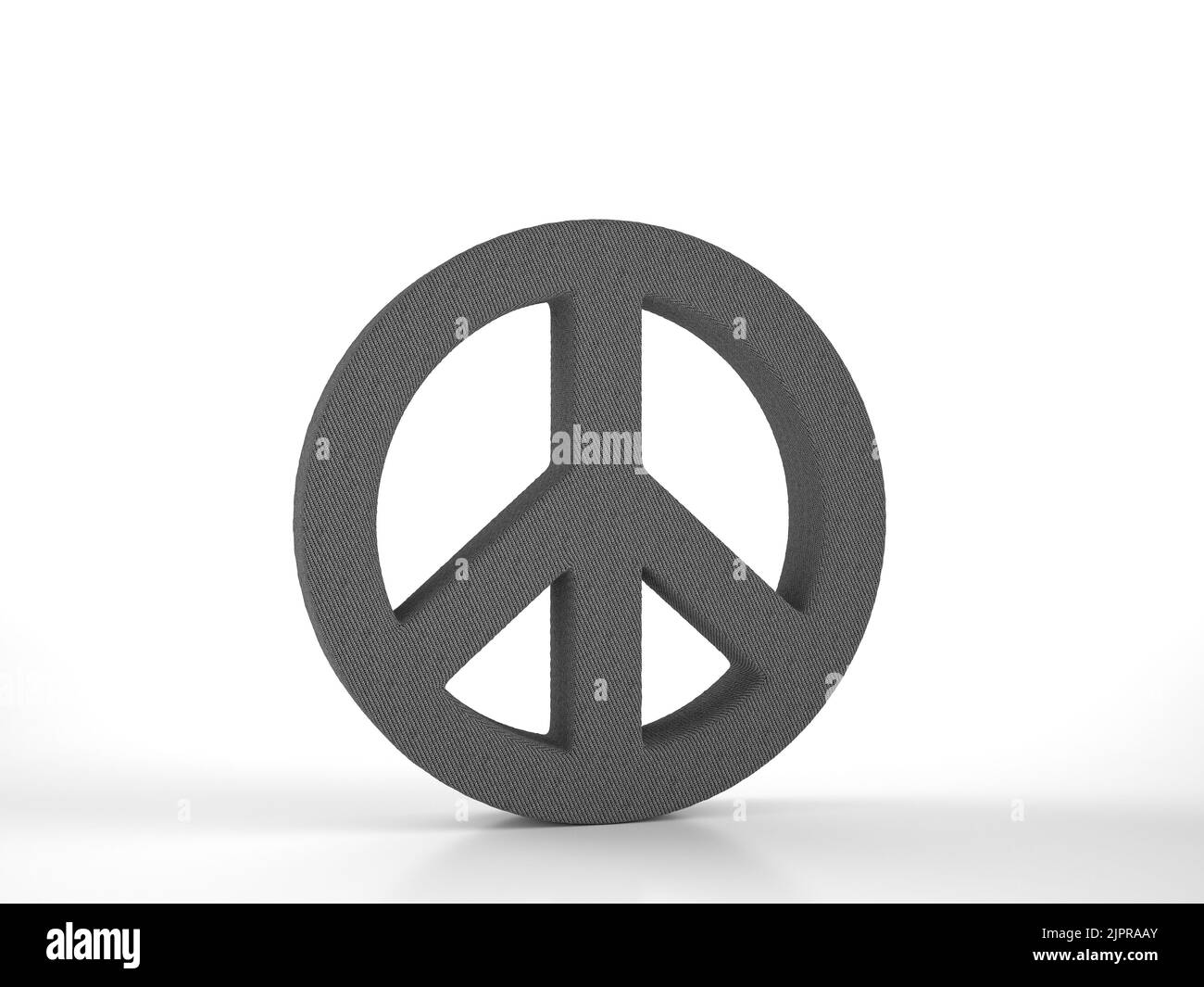 Knitted peace symbol on a white background. 3d illustration Stock Photo ...