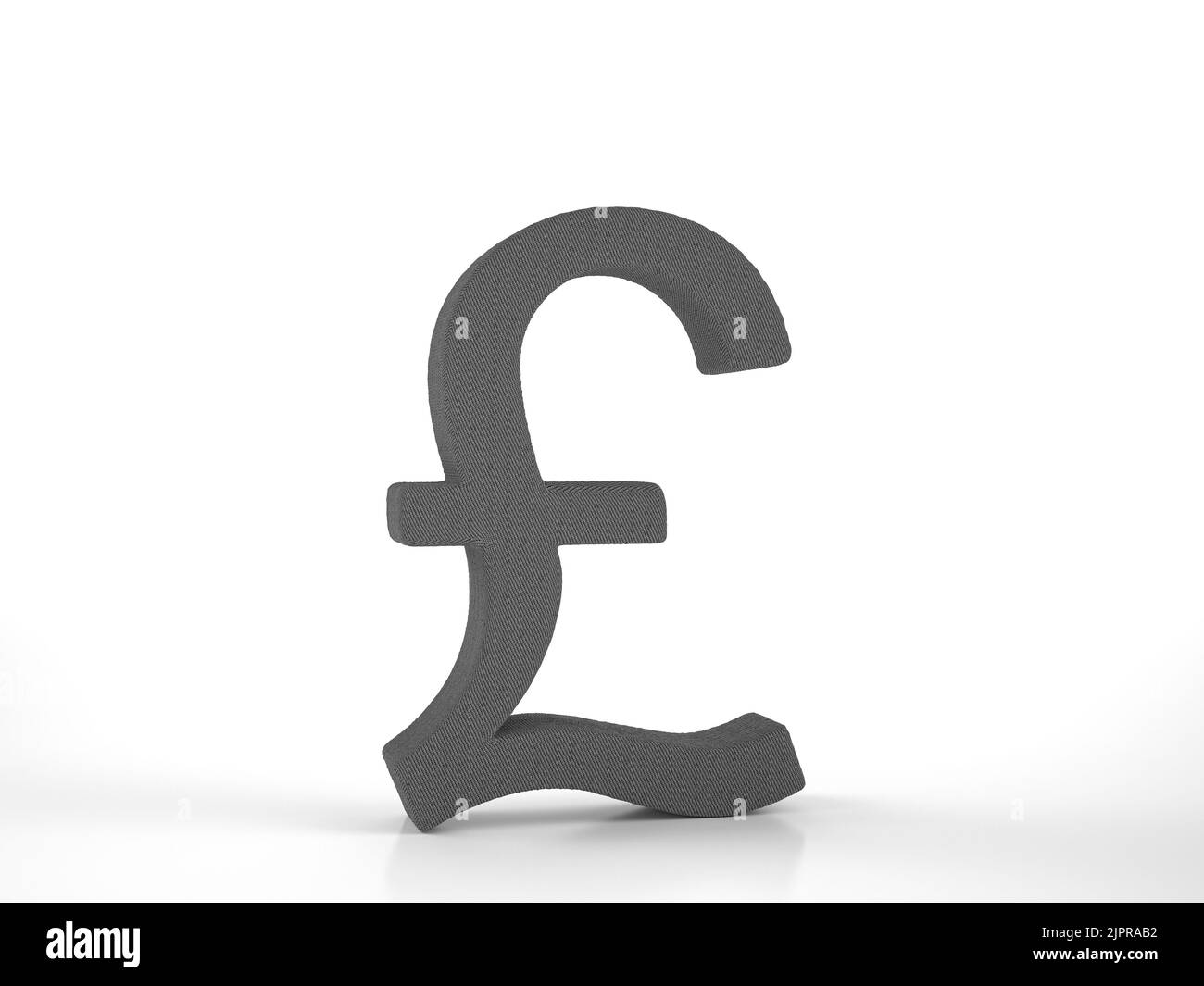Knitted pound symbol on a white background. 3d illustration Stock Photo ...