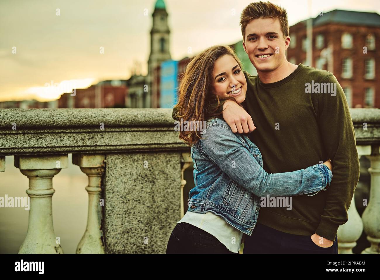 Were lucky to have each other. a loving young couple out on a date ...