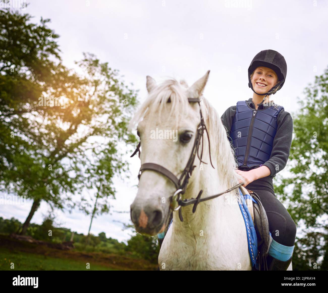 Time spent in the saddle is time well spent. a teenage girl going ...