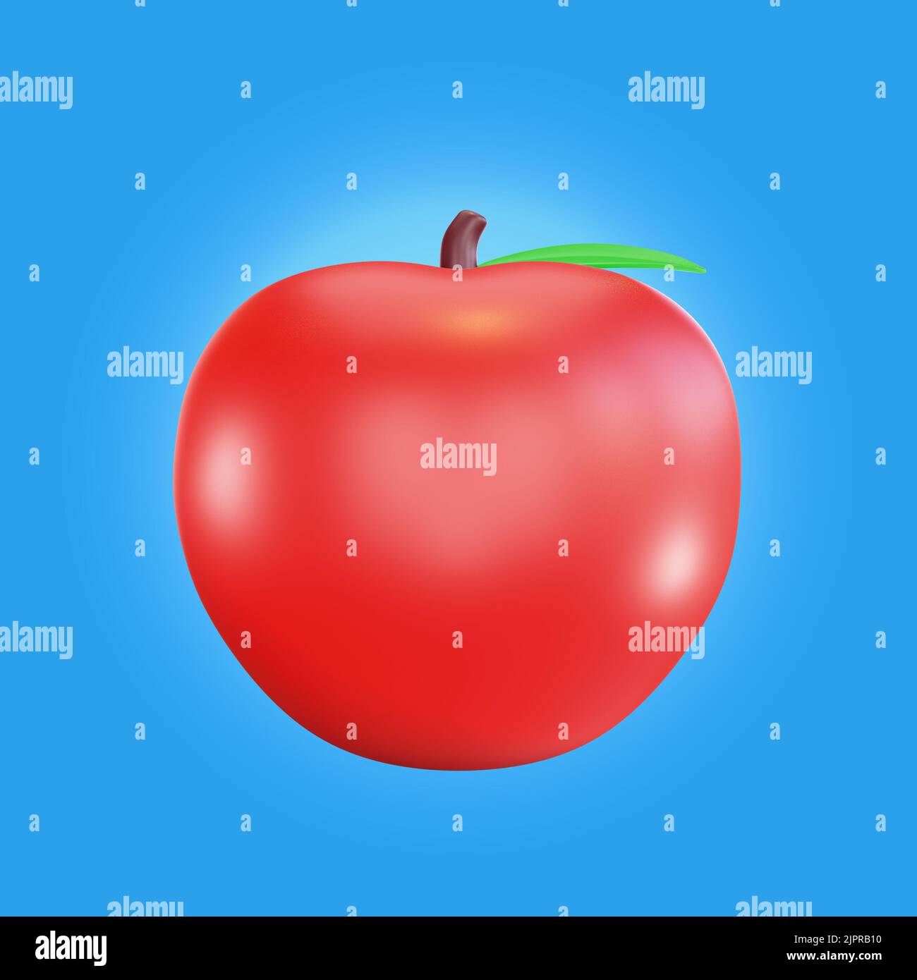 3d icon apple school theme Stock Photo - Alamy