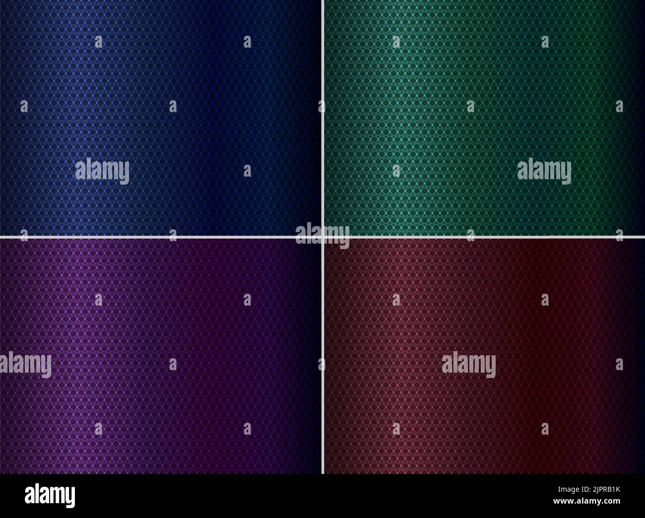 Set of elegant abstract blue, green, purple, red metallic background ...