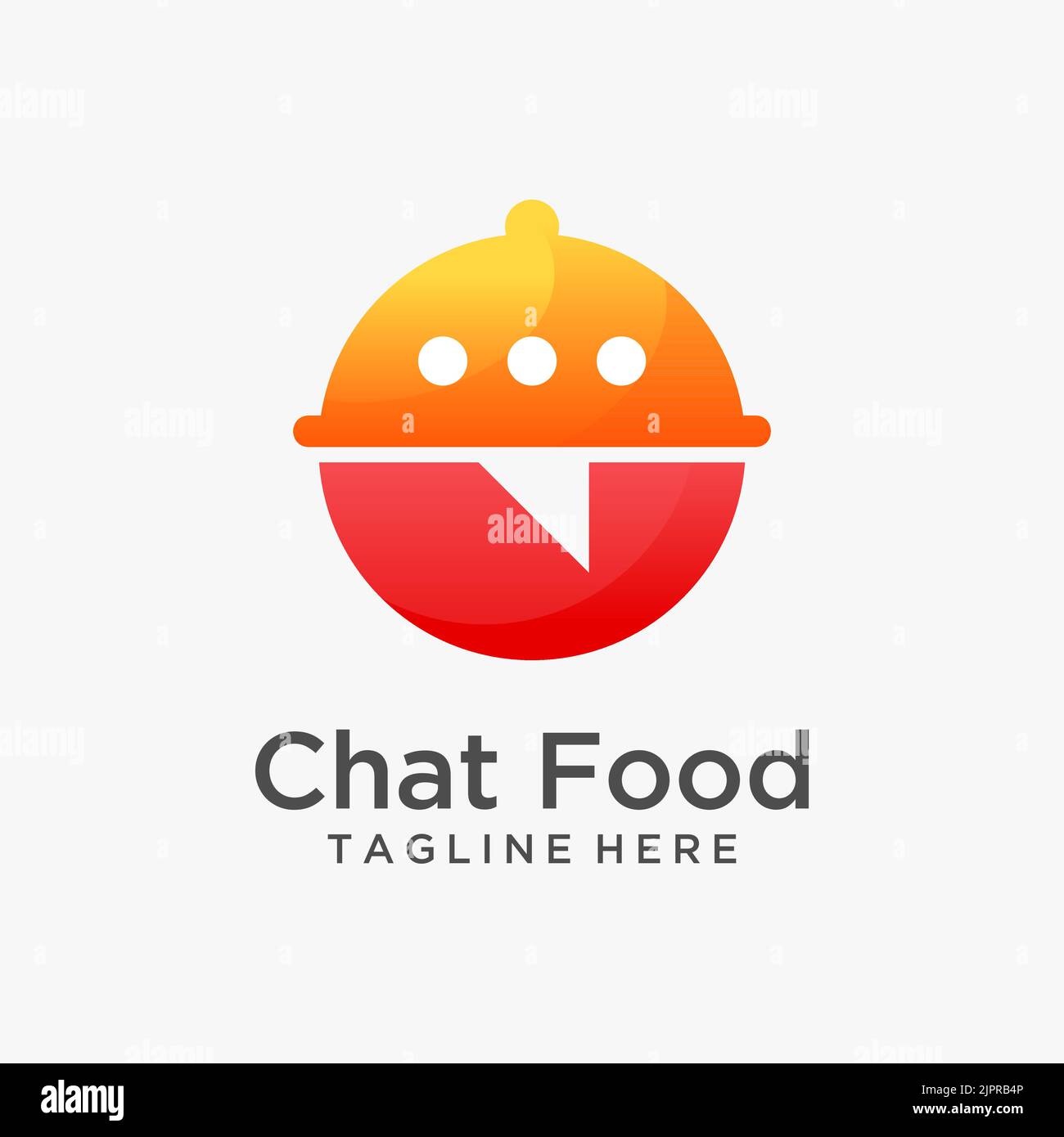 Chat food logo design Stock Vector Image & Art - Alamy