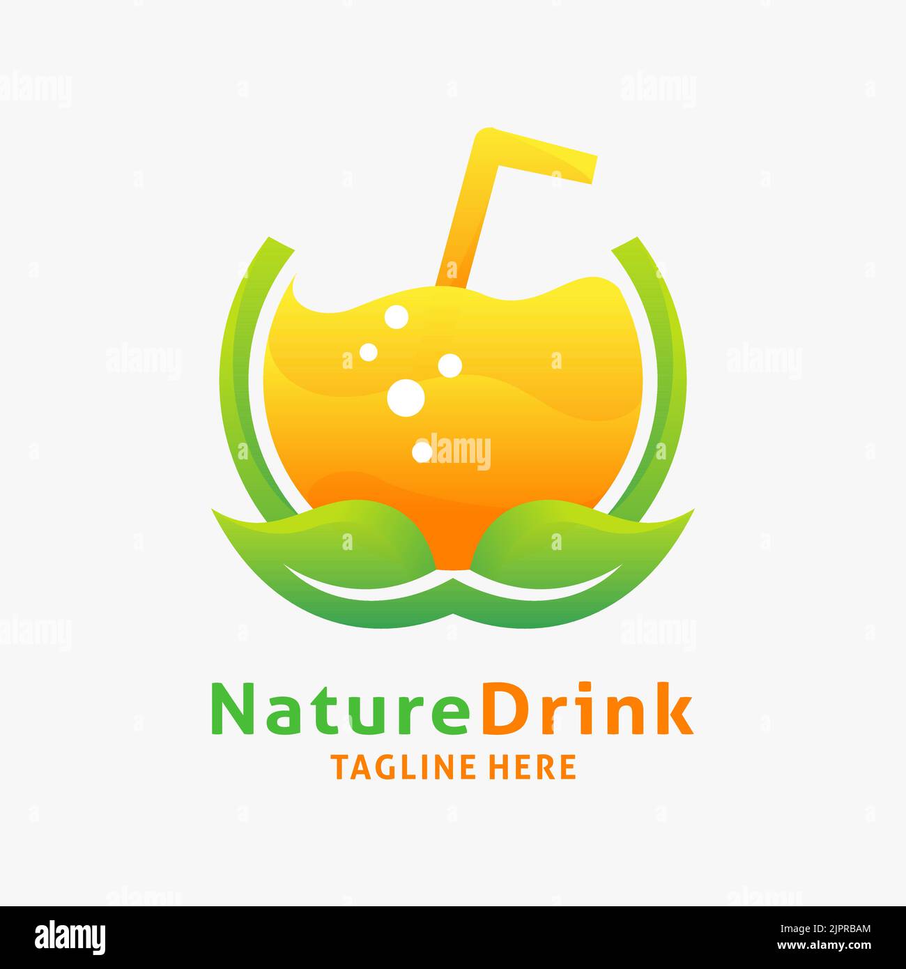 Nature fresh drink logo design Stock Vector Image & Art - Alamy