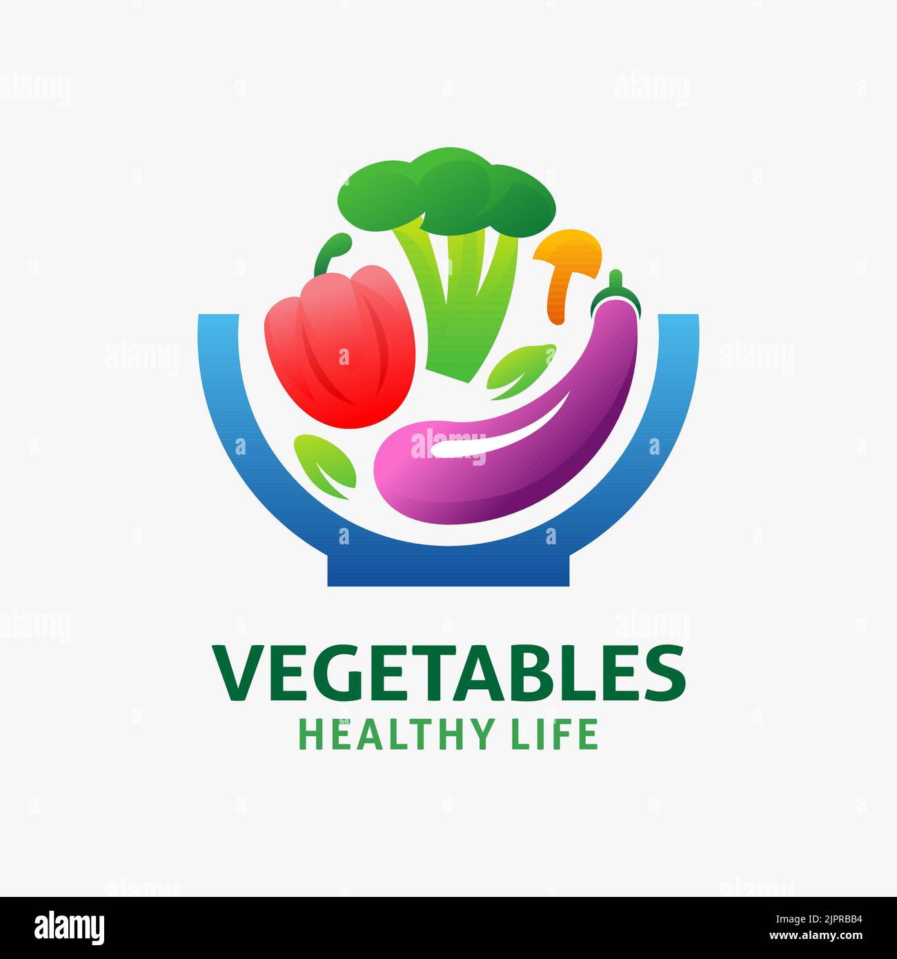 Fresh vegetables logo design Stock Vector Image & Art - Alamy