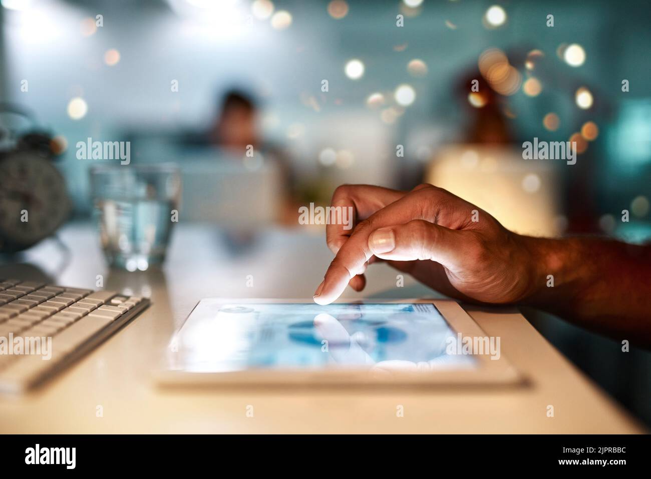 Everything you need for business with only a touch. an unrecognizable ...