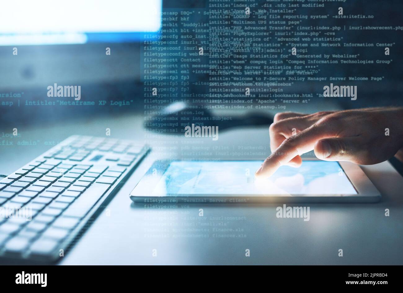 Opening up a world of information. an unrecognizable male programmer at ...