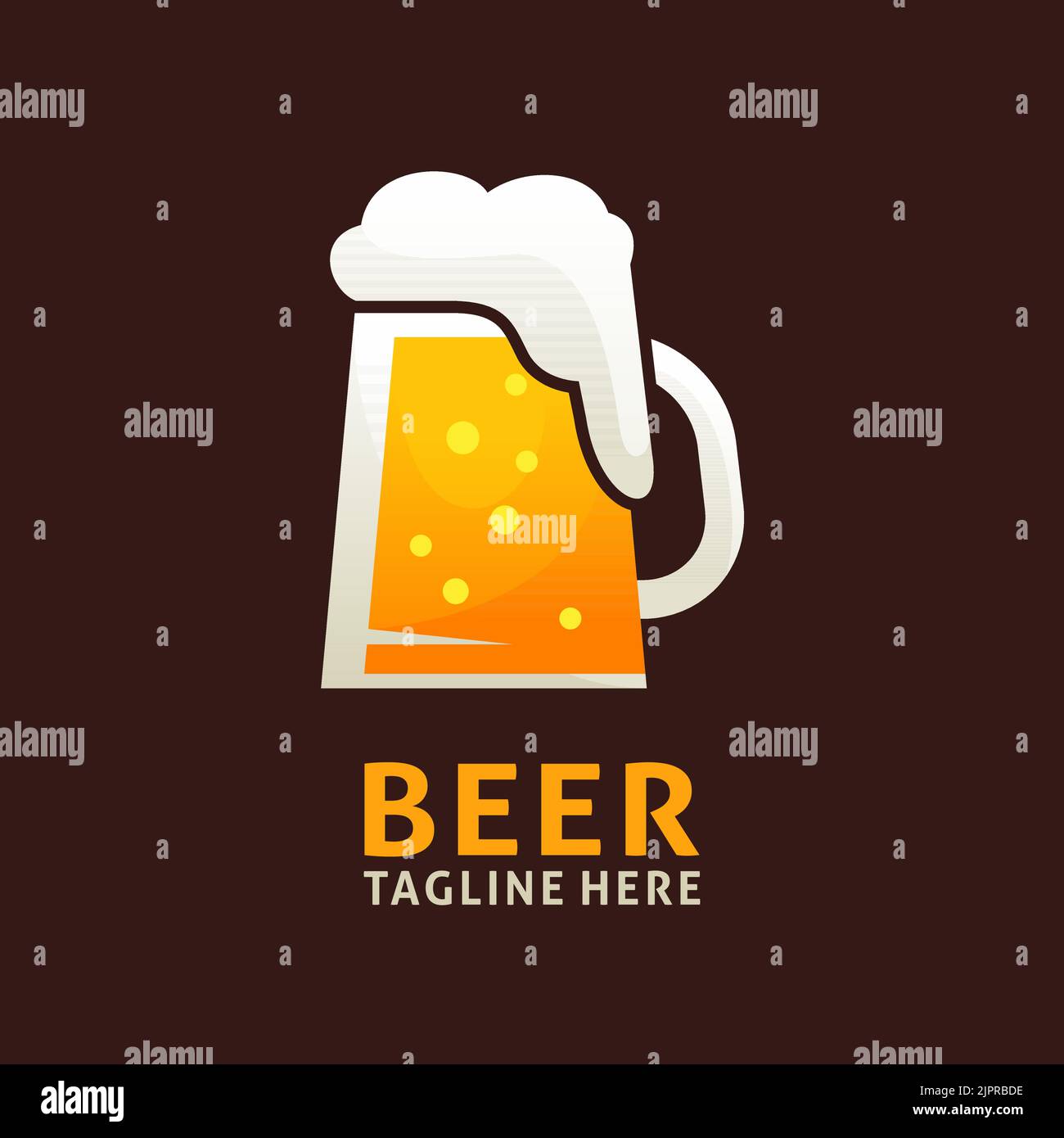 Frothy beer logo design Stock Vector Image & Art - Alamy