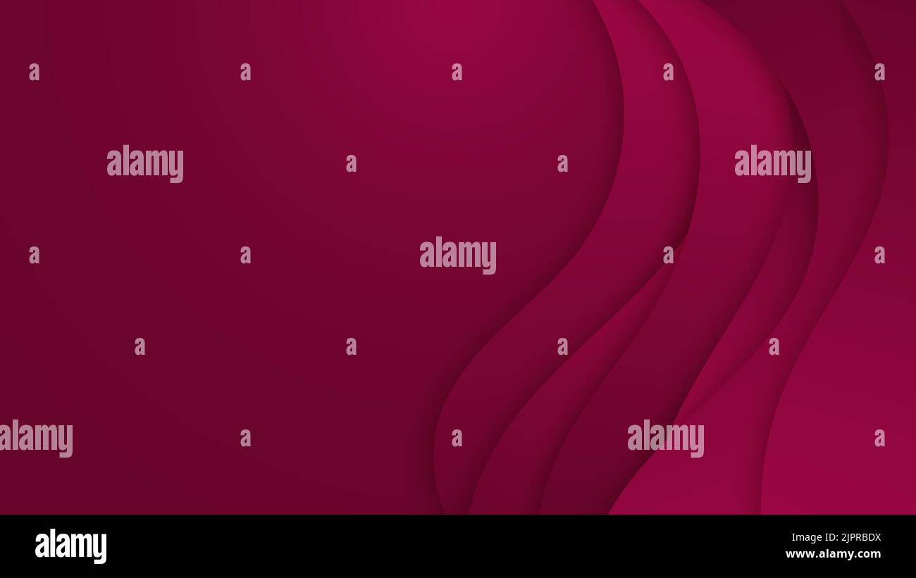 Abstract banner template red wave shapes layered background. Vector ...